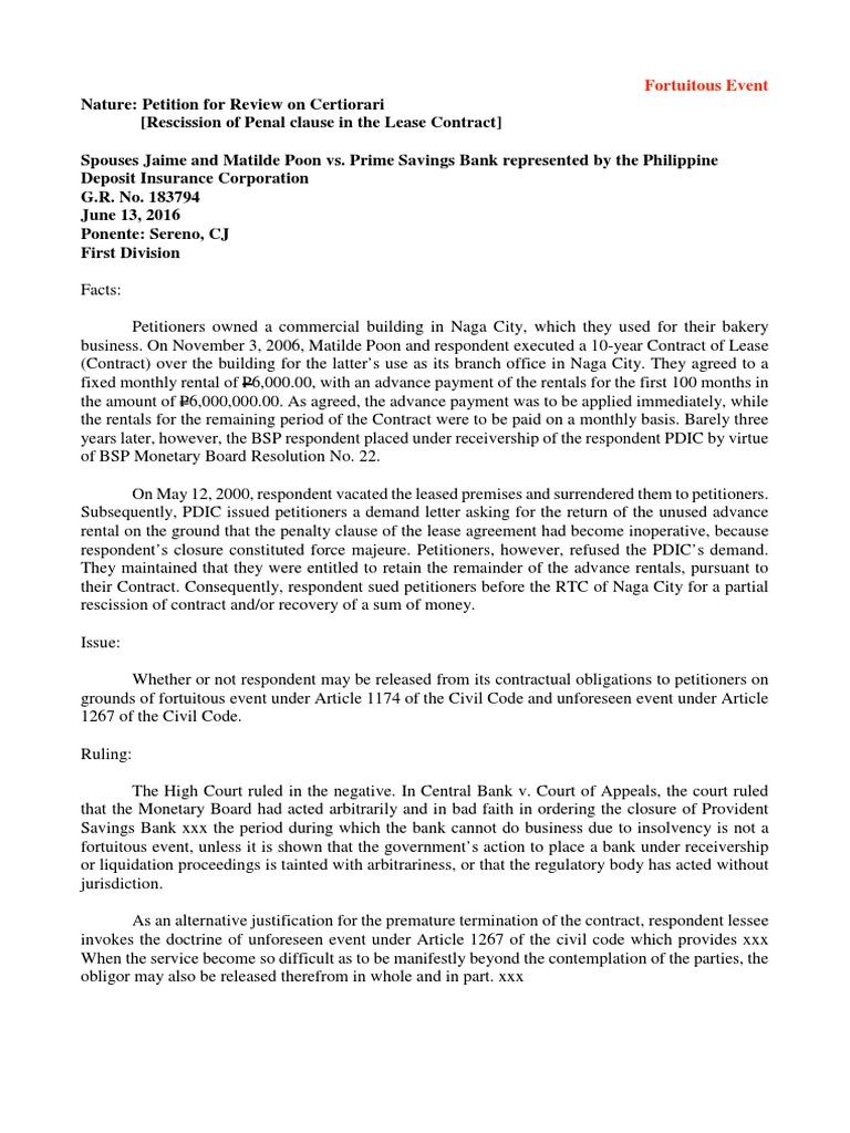 fortuitous event - philippin news collections