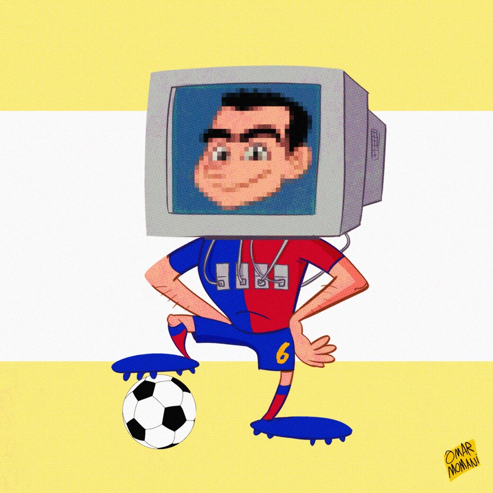 Omar Momani cartoons: Xavi
