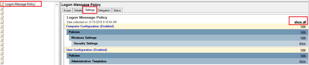 Techies Sphere: How to check all configured settings in Group Policy Object (Active Directory)?