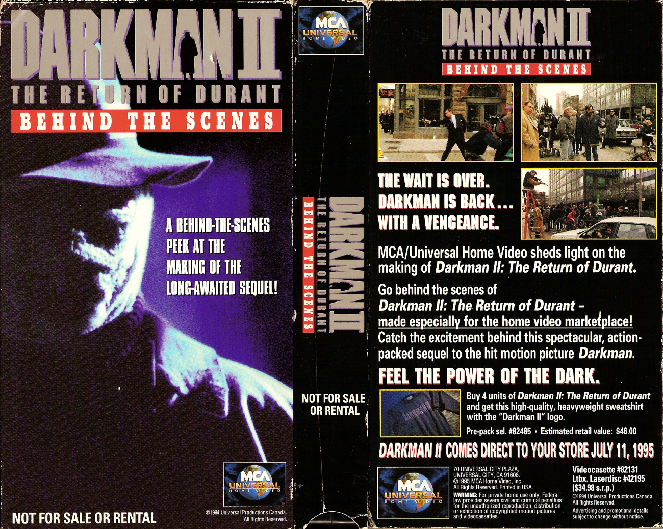 Basement of Ghoulish Decadence: Darkman II: The Return of Durant ...