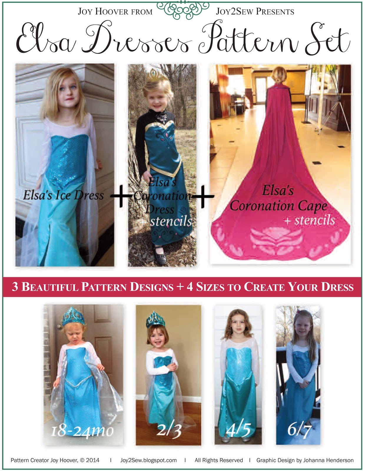 Elsa Ice and Coronation Dress PDF Pattern Launch!