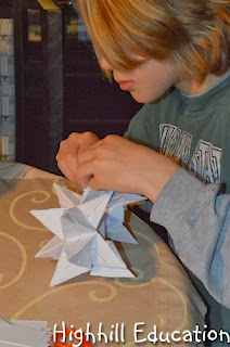 Highhill Homeschool: Folded Paper Stars