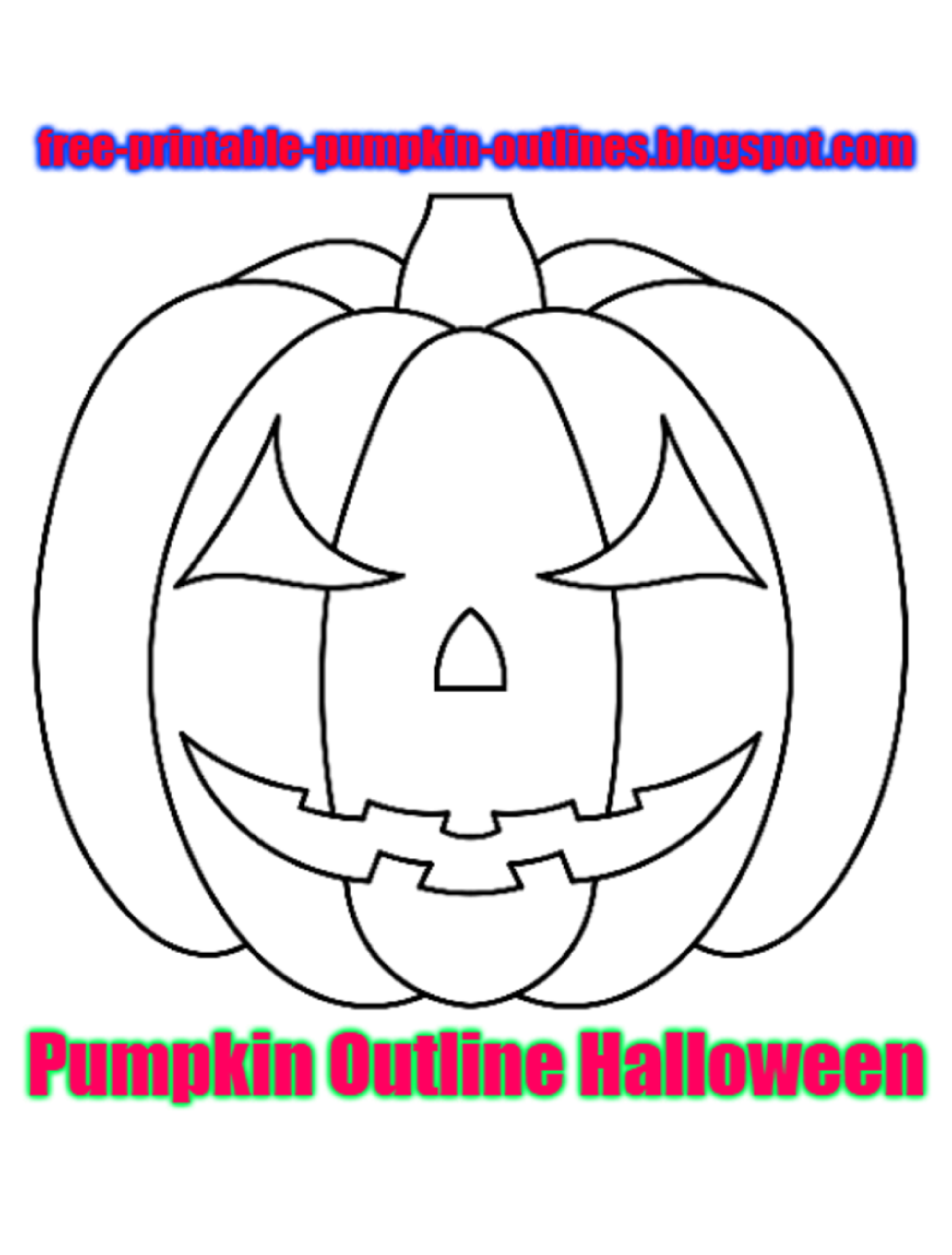 Pumpkin Outline Halloween - Free Printable Pumpkin Outlines