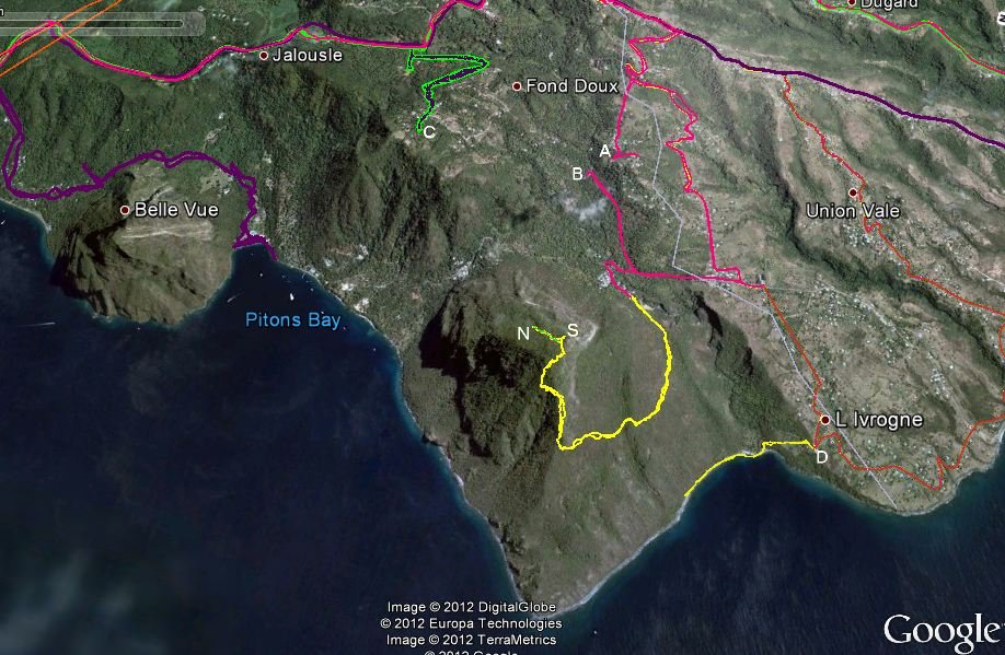 Pitons St Lucia Map at Kelli Cole blog