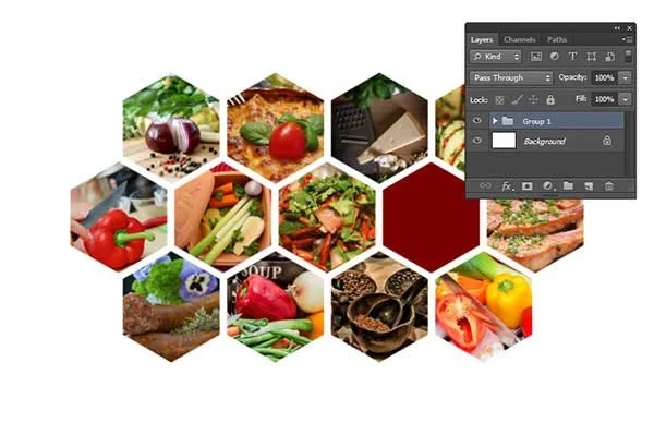 PhotoEffect: How to Make a Hexagon Photoshop Collage