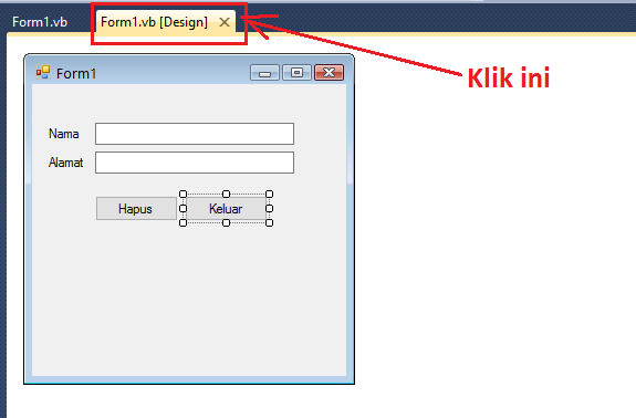 VISUAL BASIC NET PART 3 – TUTORIAL MEMBUAT TOMBOL HAPUS DAN KELUAR ...
