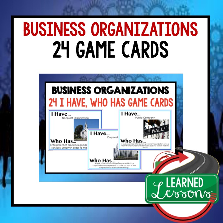 Economics, Free Enterprise Game Cards, Test Prep - Learned Lessons ...