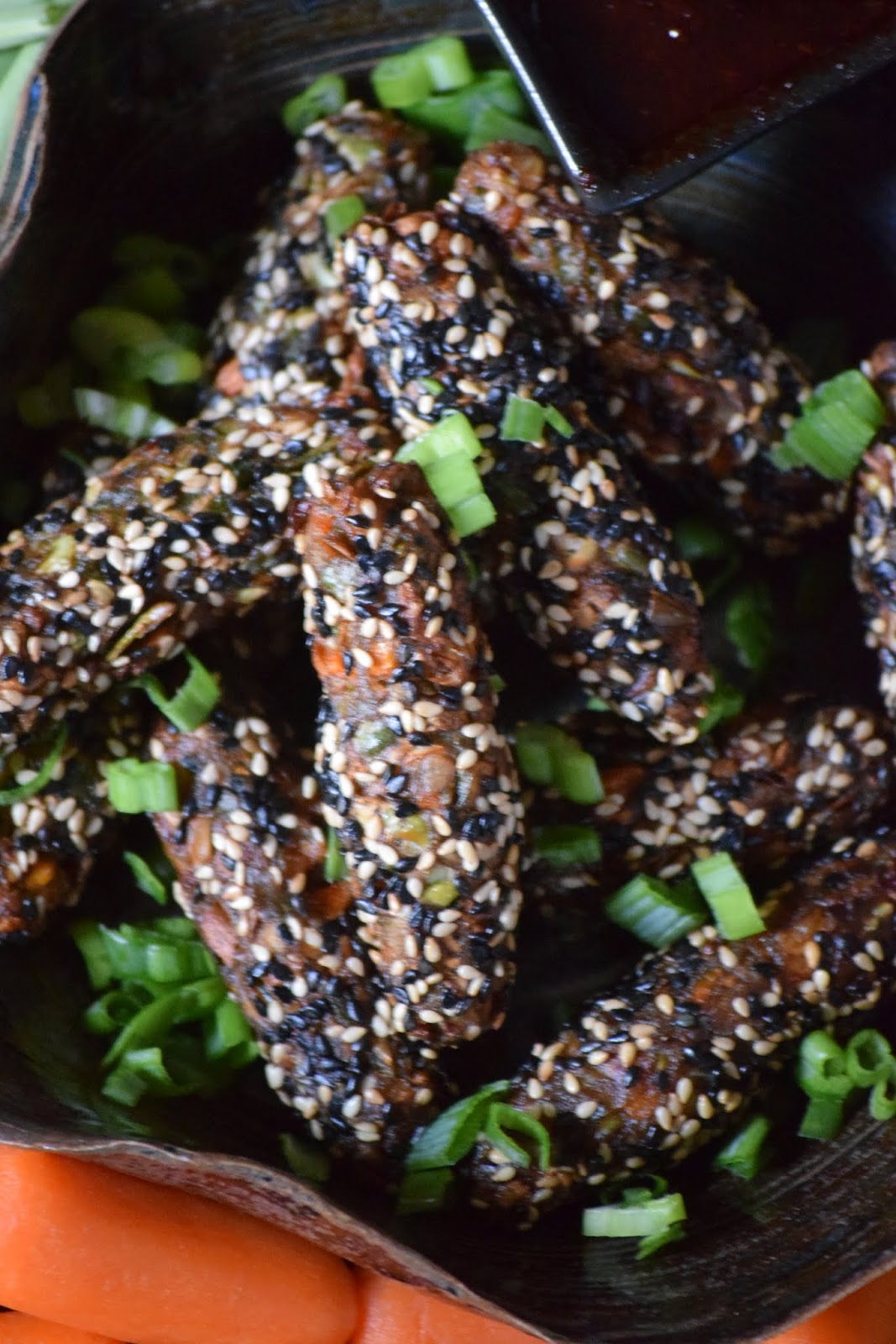 Shital's-Kitchen: Sesame Fingers with Schezwan Sauce