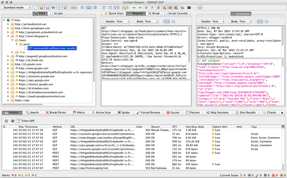 Inspecting HTTP traffic using OWASP Zed Attack Proxy tool Inspecting HTTP traffic using OWASP Zed Attack Proxy tool