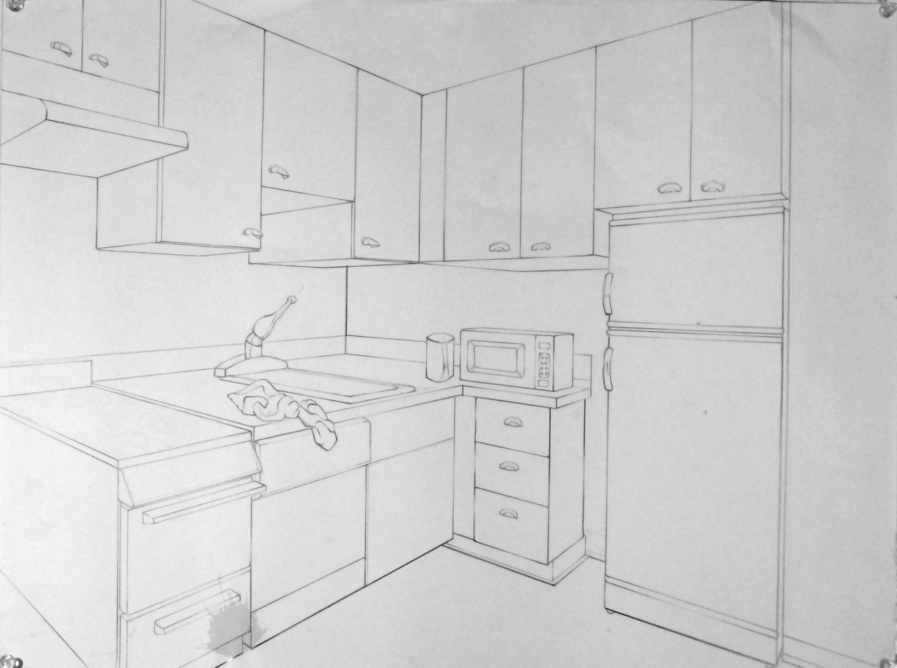 Basic Drawing 1: Examples of 2-point Interiors