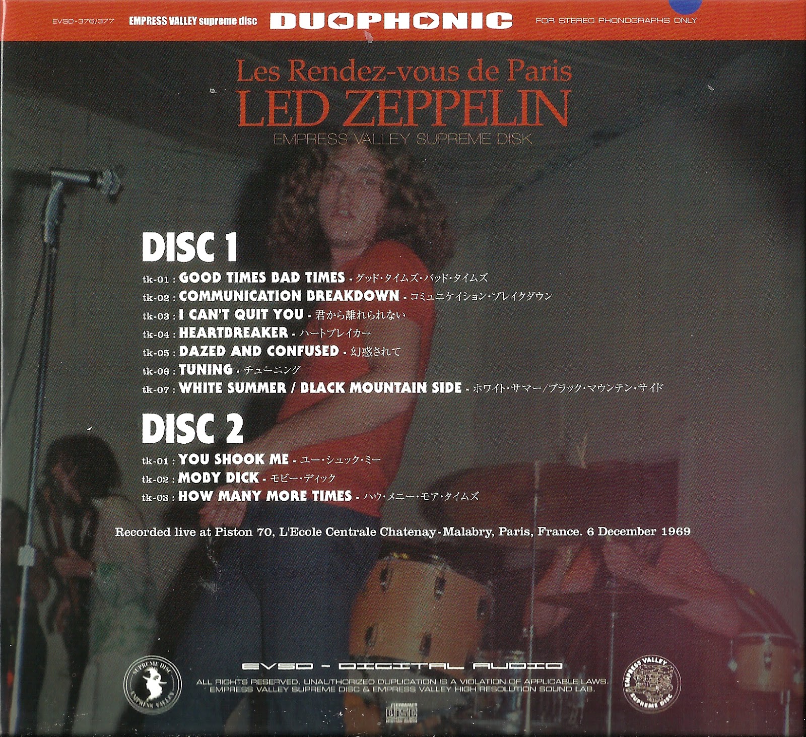 PLUMDUSTY'S PAGE: Led Zeppelin 1969-12-06 Piston 70 Ecole Centrale ...