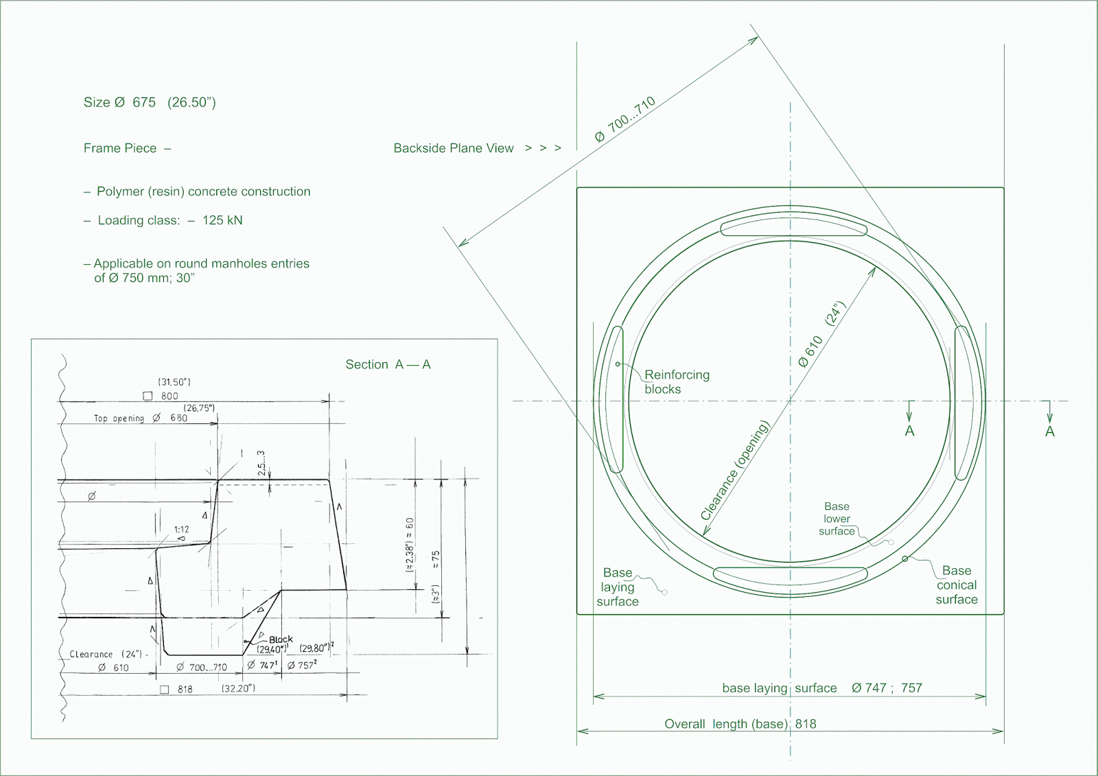 Polymer concrete manhole covers