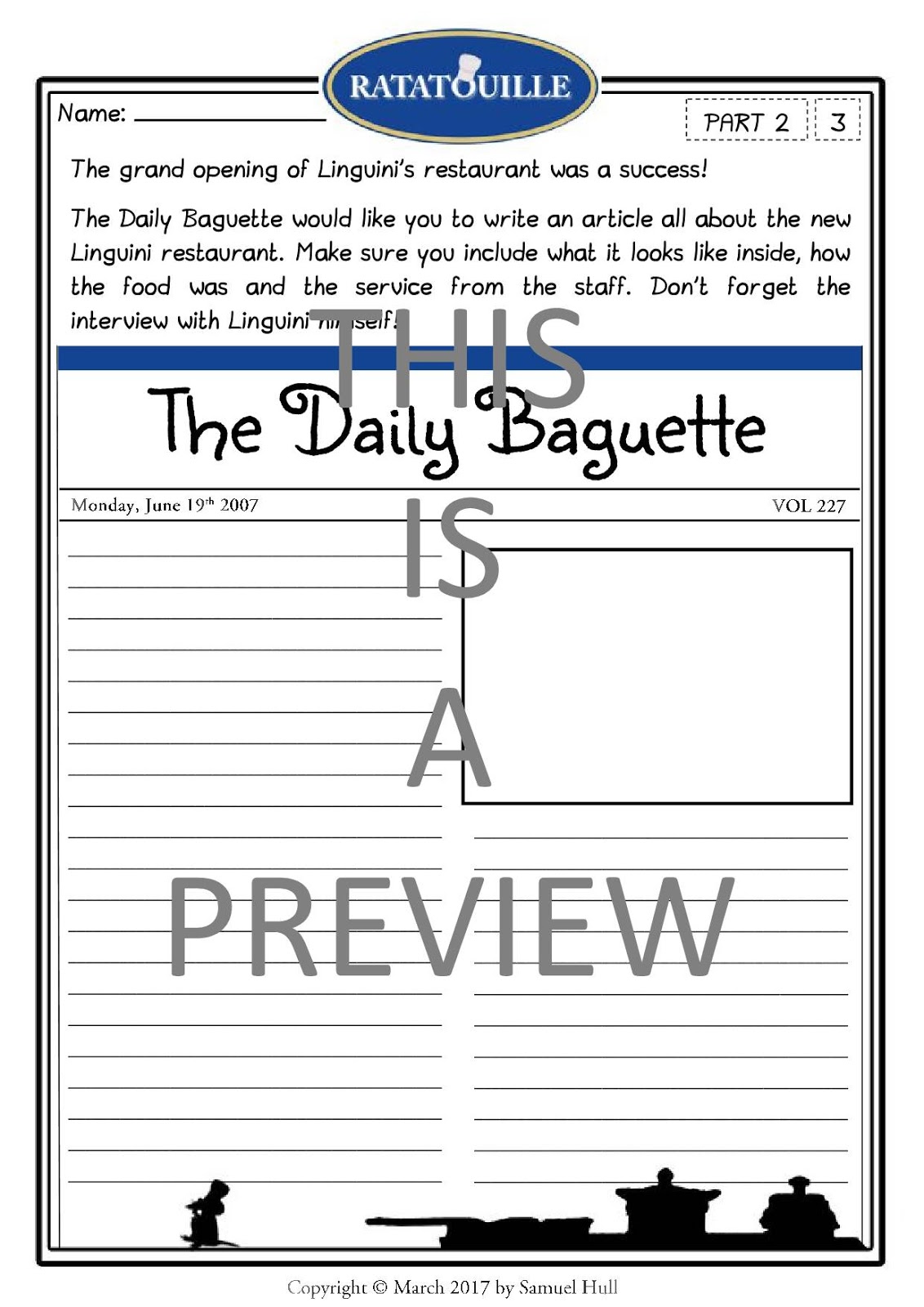 Disney's Ratatouille (2007) - Movie Questions + Activities ~ Movie ...