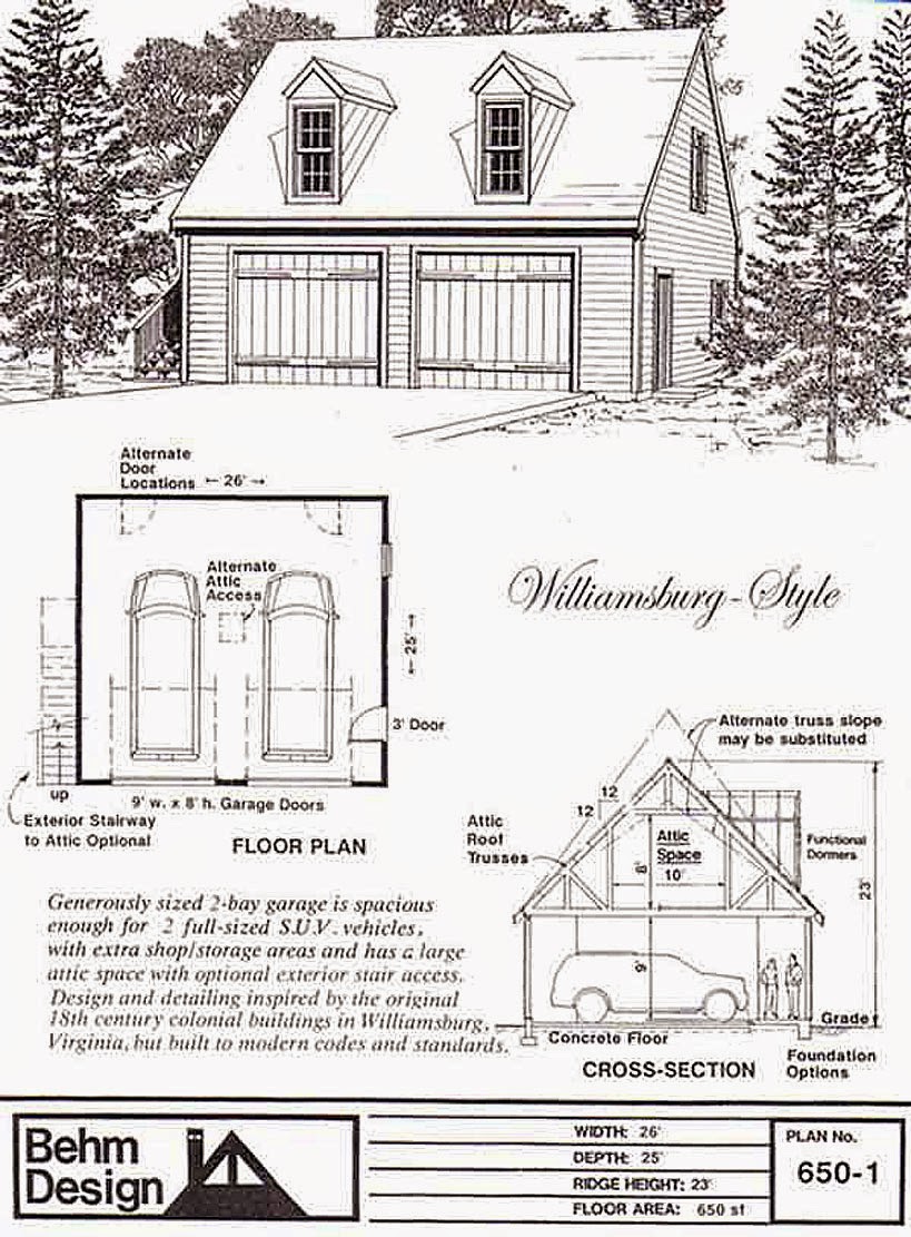 Garage Plans Blog - Behm Design - Garage Plan Examples: Garage Plan 650 ...