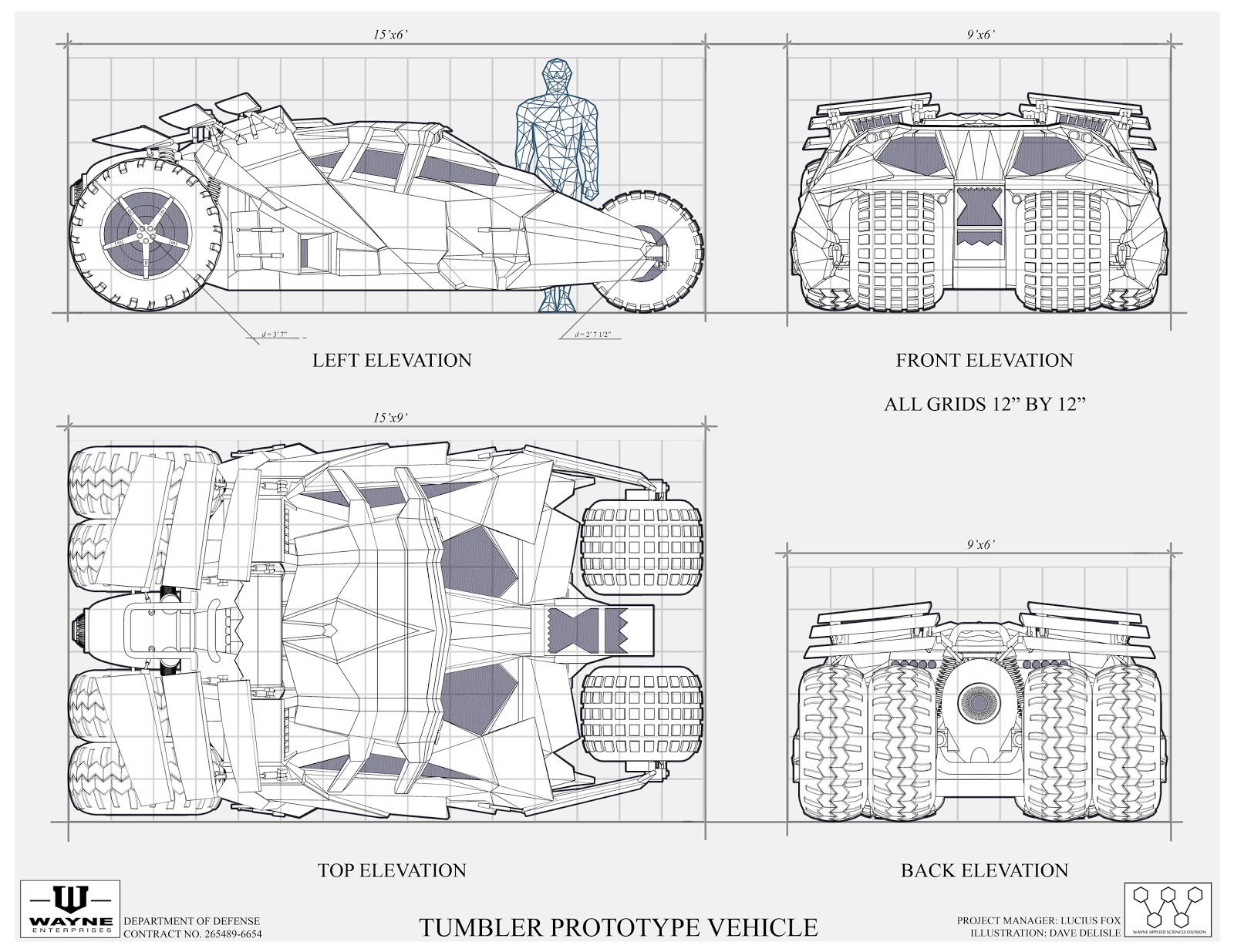 The Dork Review: Rob's Room: Batmobile Blueprints & Schematics (mostly)