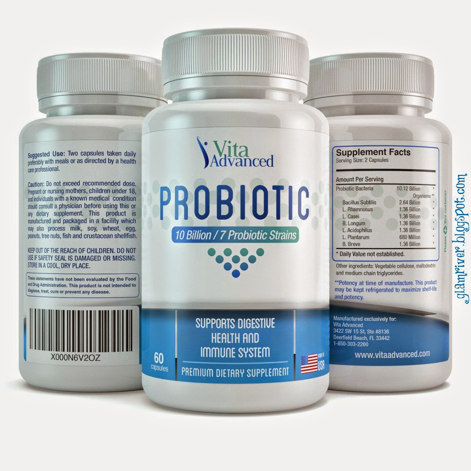 GlamRiver: Vita Advanced Probiotic-Review + Giveaway
