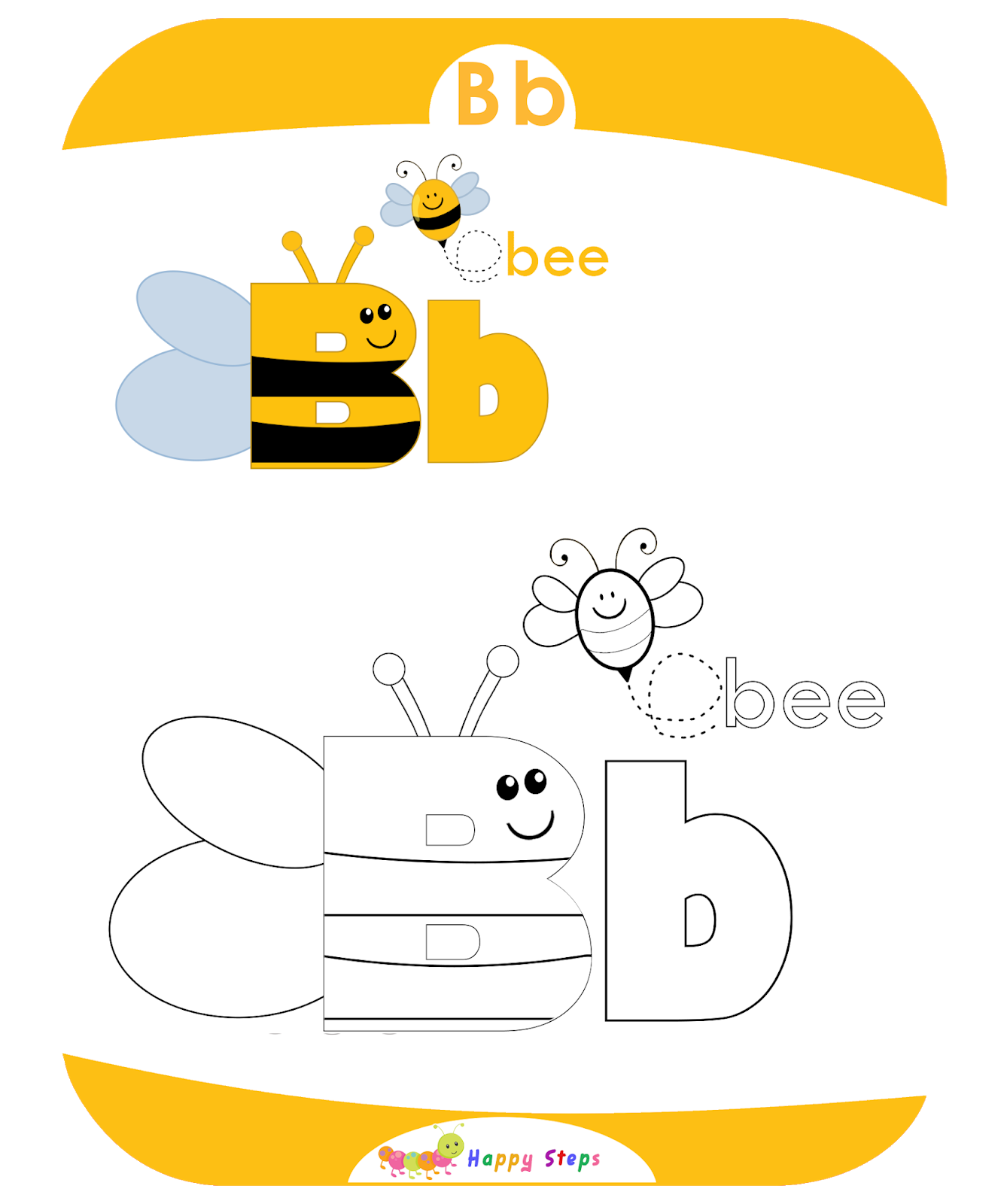 Letter B Coloring Worksheet