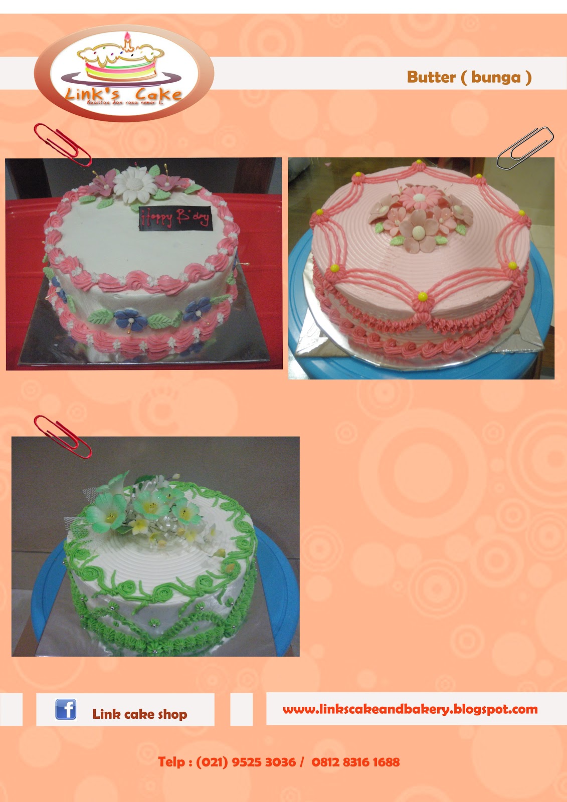 LINK'S CAKE AND BAKERY: cake bunga (butter)