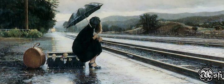 Facebook DP and Cover Photos: Girl In Rain Cover Photo For Facebook