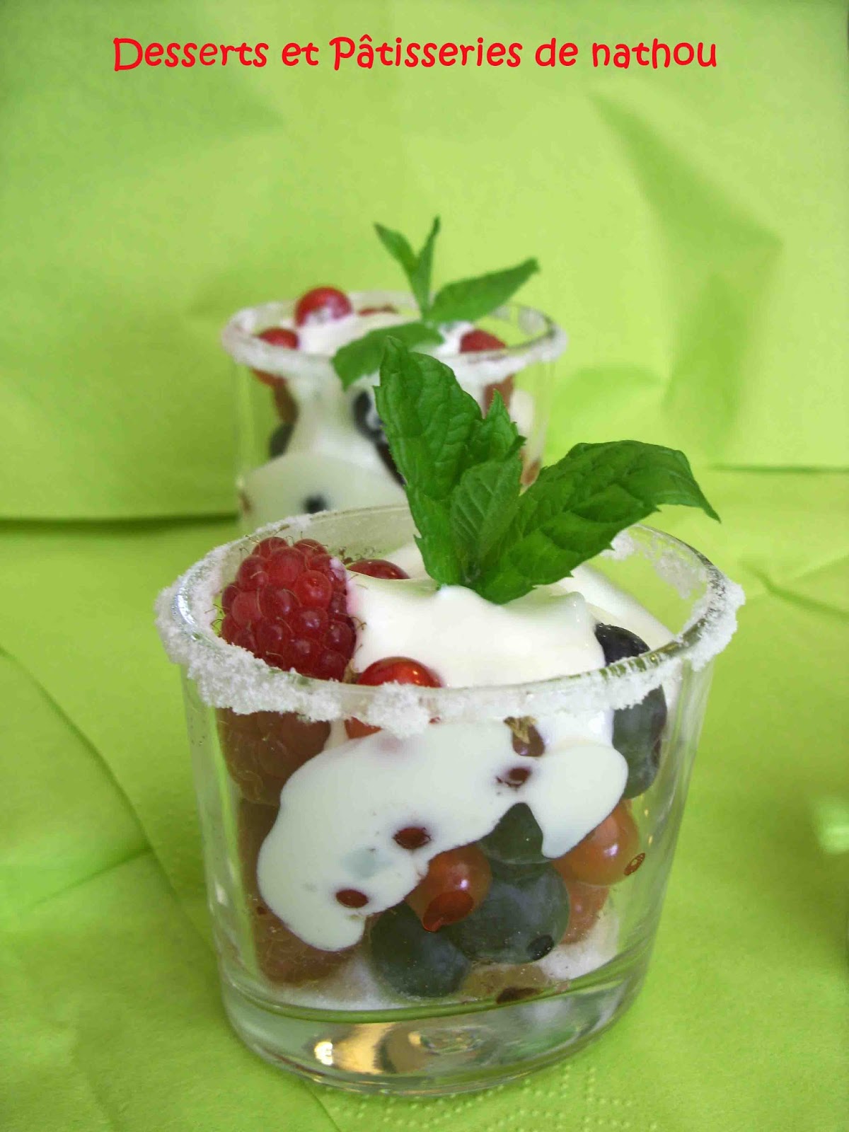 Verrine Yaourt Fruits Rouges