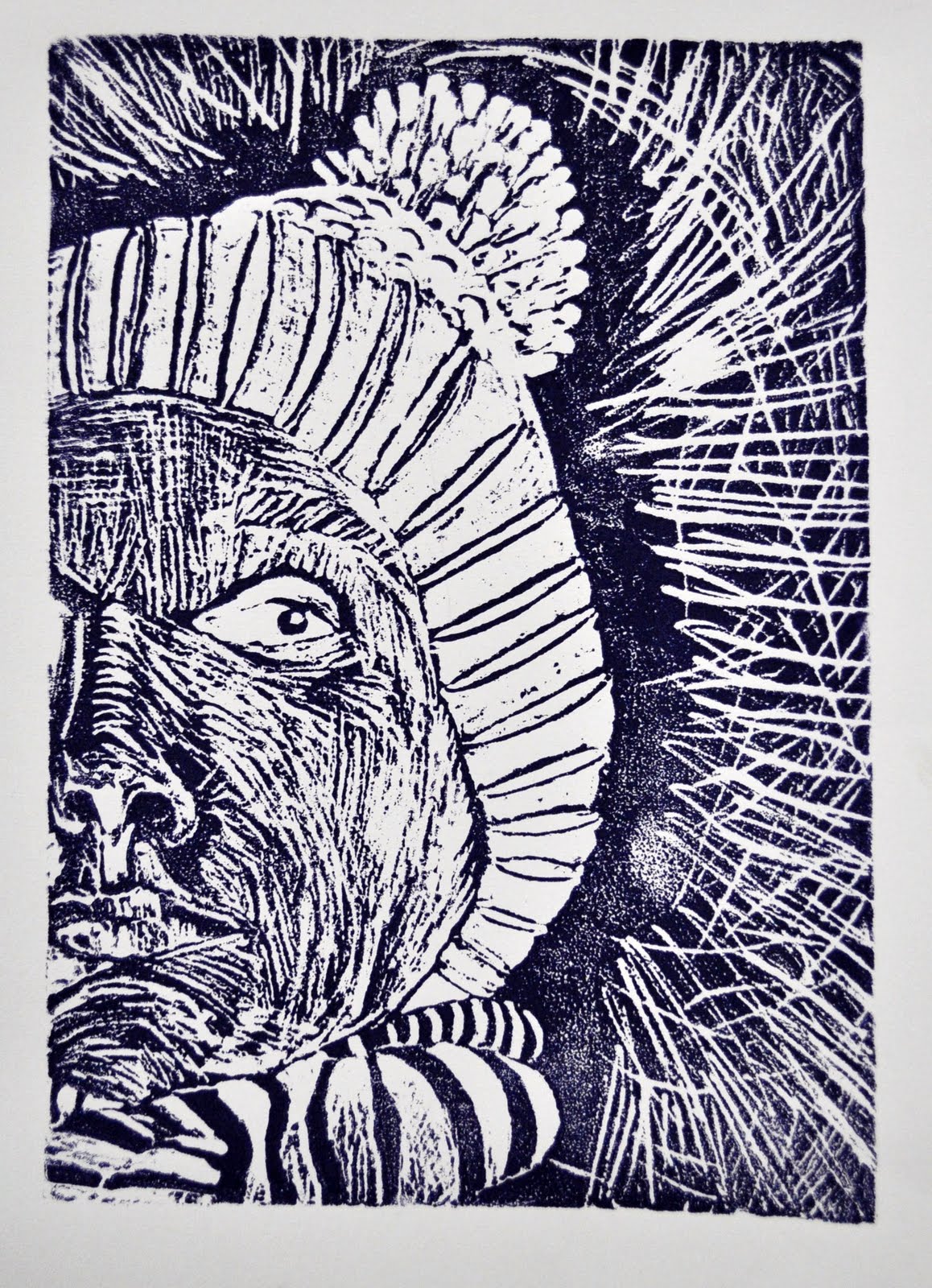 I teach art: How to make a Poly-board Print (Portrait)