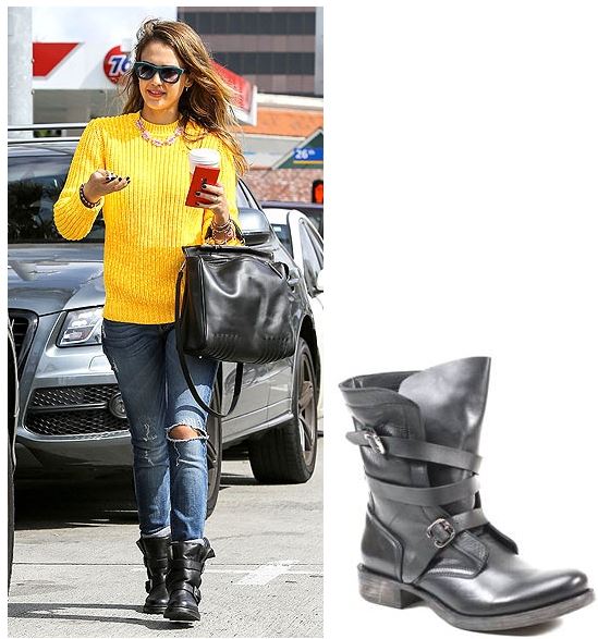 My World, My shoes: Look for Less-Jessica Alba Moto boot