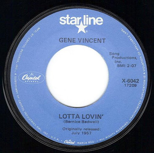 Gary's 45s: Lotta Lovin', Gene Vincent And His Blue Caps, 1957 (reissue)