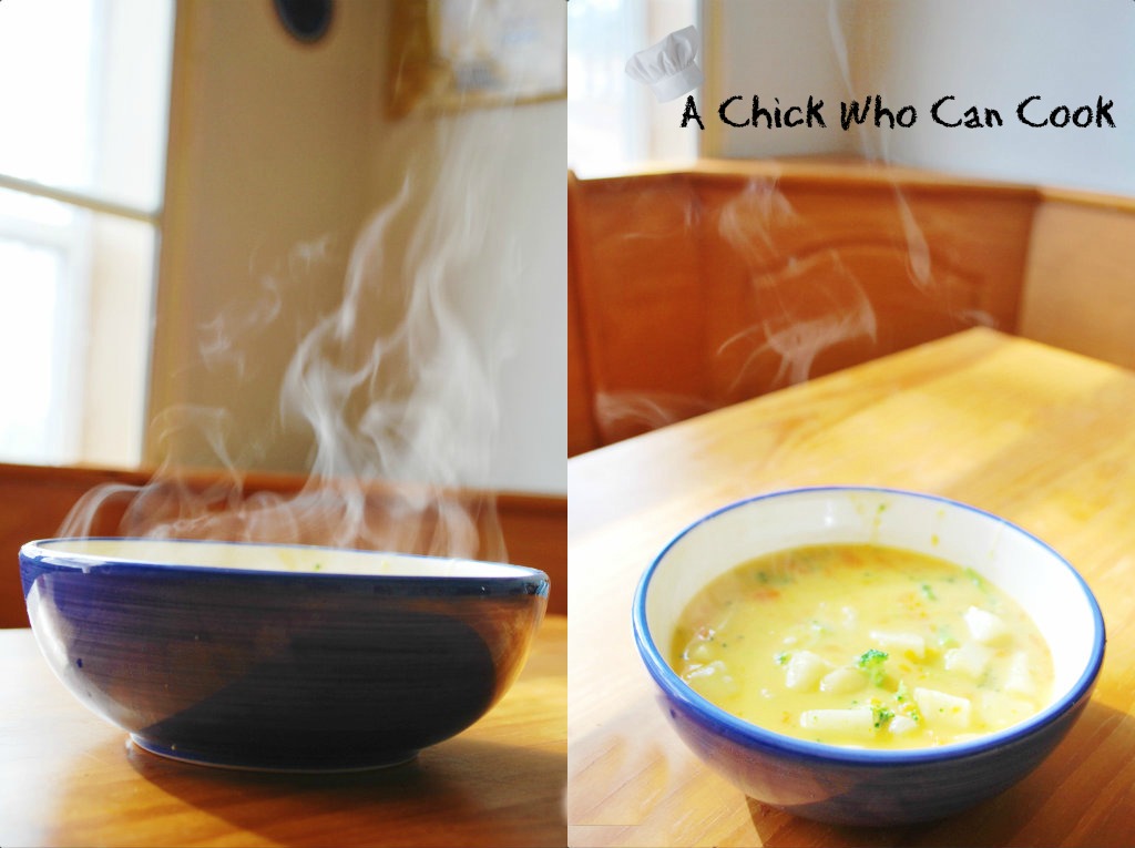 A Chick Who Can Cook: Cheesy Vegetable Chowder