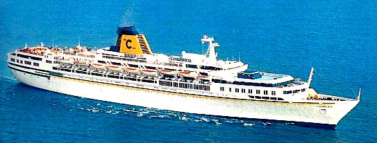 S.S. "GUGLIELMO MARCONI": "GUGLIELMO MARCONI" sailing as the cruise ...