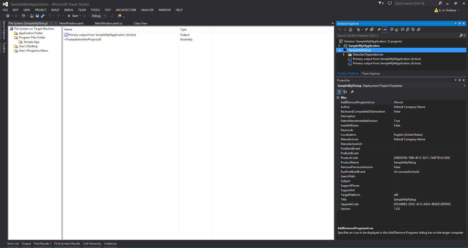 How to Build WPF project with Setup file (Installer Project)