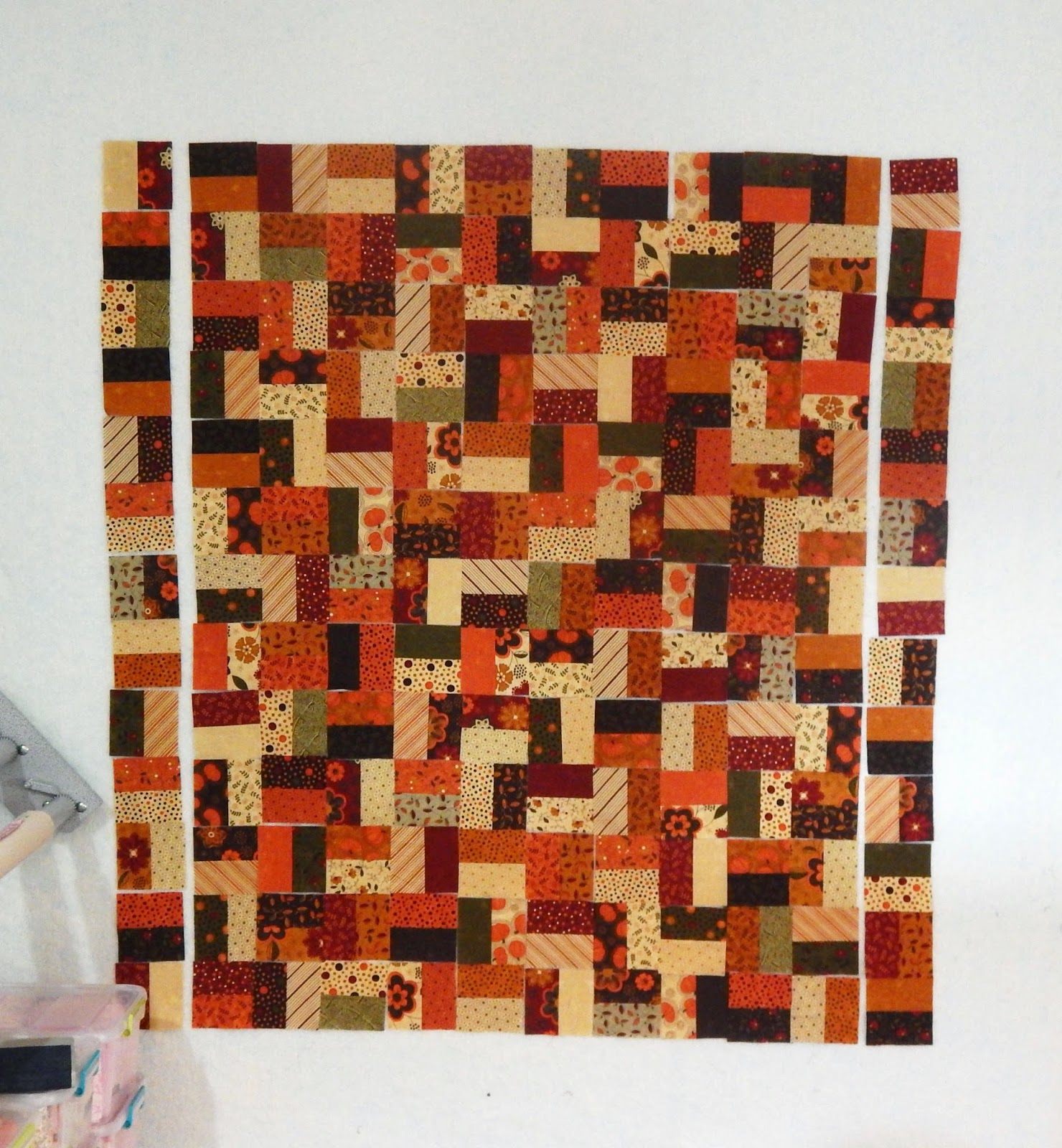 The Fleming's Nine: Pumpkins and Leaves Fall Jelly Roll Quilt