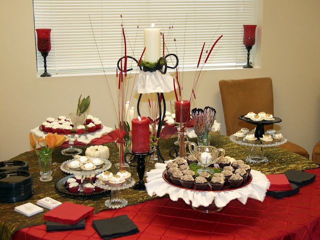 design minded: Red Dessert Table + Banana Cream Pie