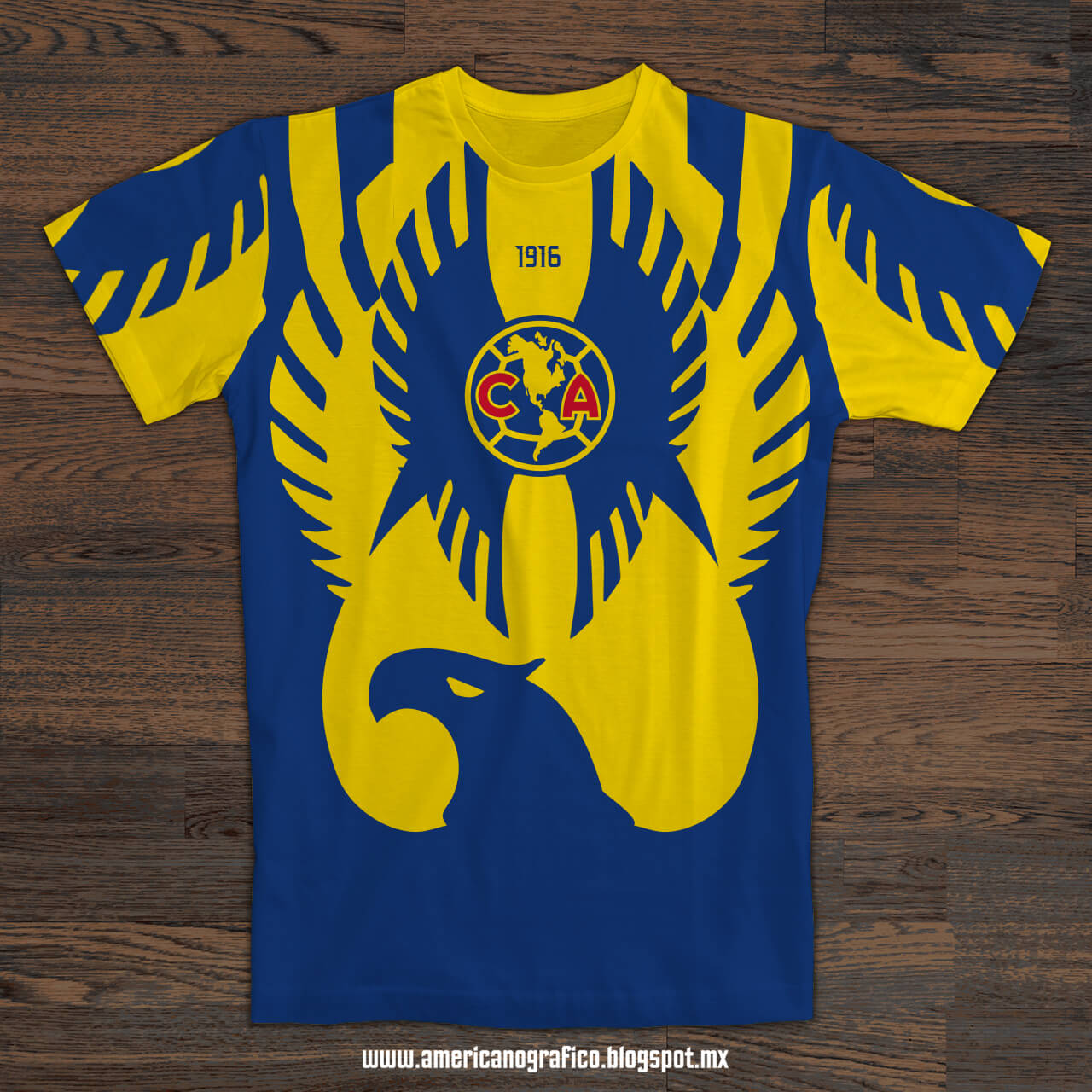 AMERICAnografico: Playera Aficionado Club América Mod.13018