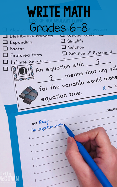 Kelly McCown: Writing Math in January (Grades 6-8)