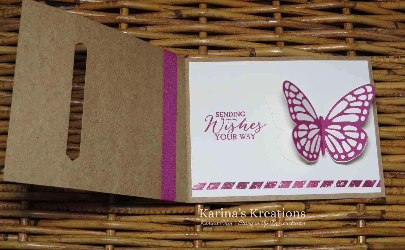 Easy Pop Out Butterfly card using Batterfly Basics stamp set! - Karina ...