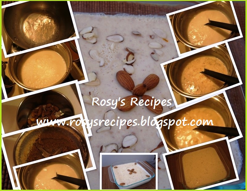 Rosy's Recipes: Almond Milk Pudding - Easy & Yummy