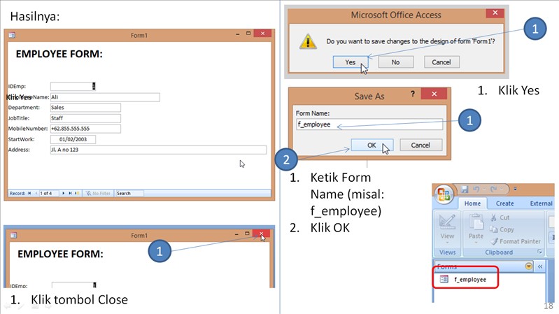 Membuat Form Pada Microsoft Access - Niguru Indonesia