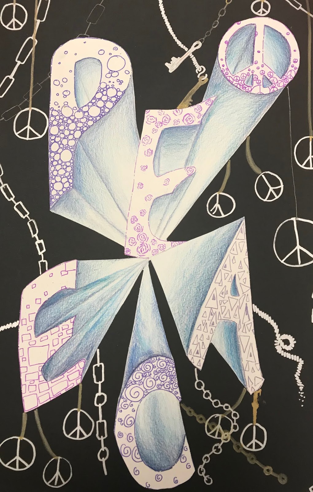 Creating with Kaiser: 7th Grade Lettering in Perspective