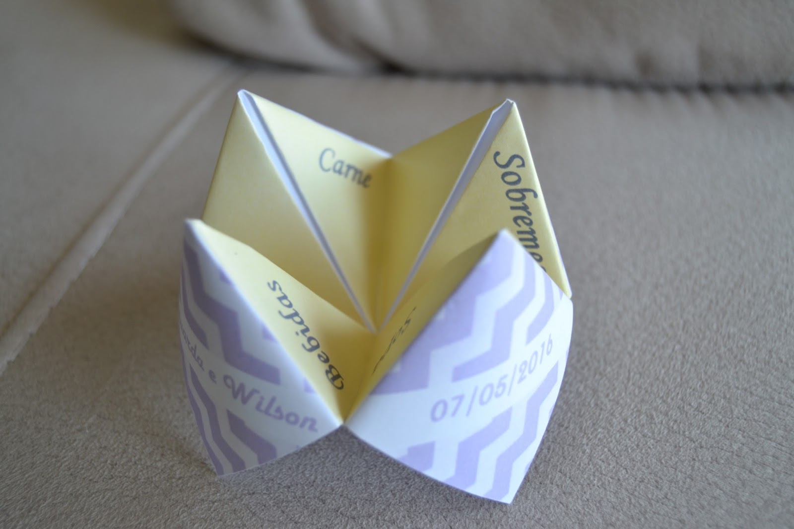 Paper Lover pt: Menu casamento - origami