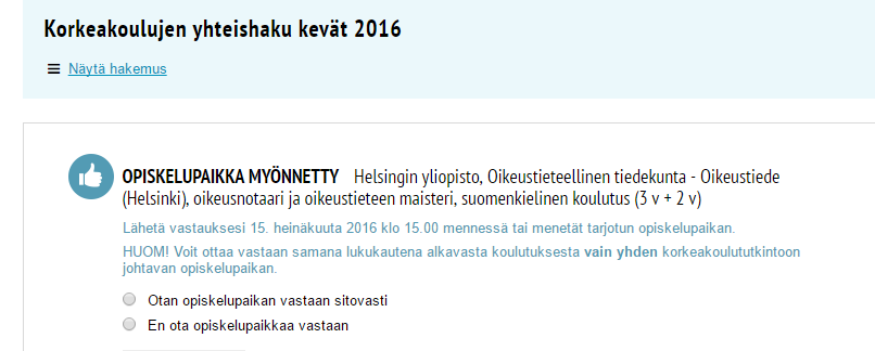 Opintopolku Yhteishaku