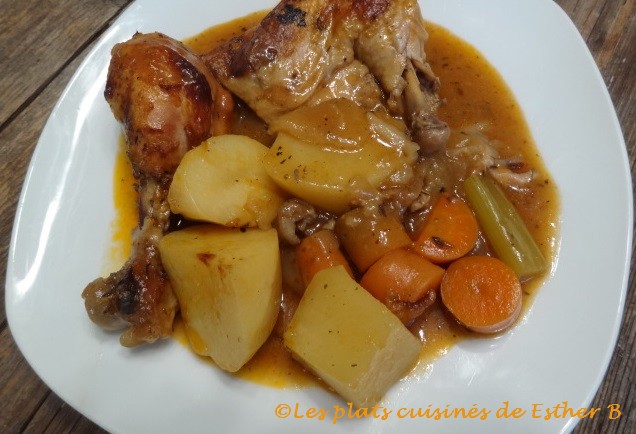 Les plats cuisinés de Esther B: Mijoté de poulet et de légumes