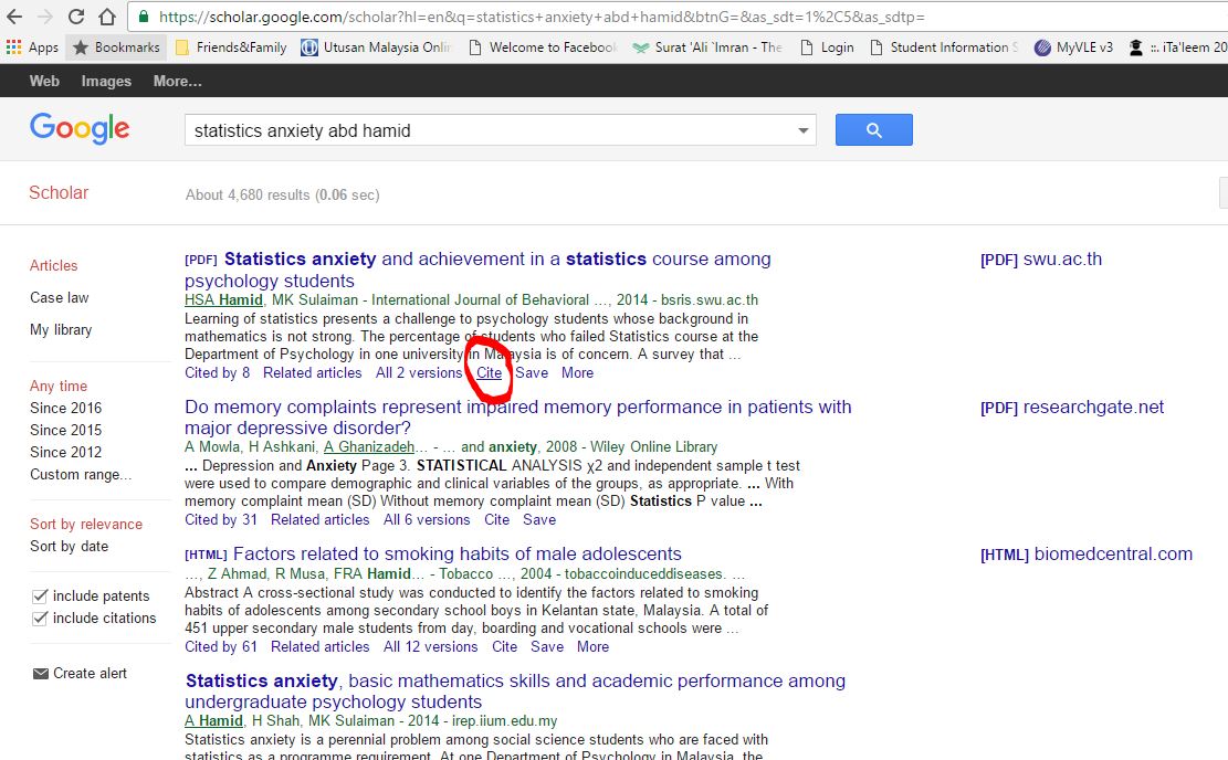 Writing References with Google Scholar