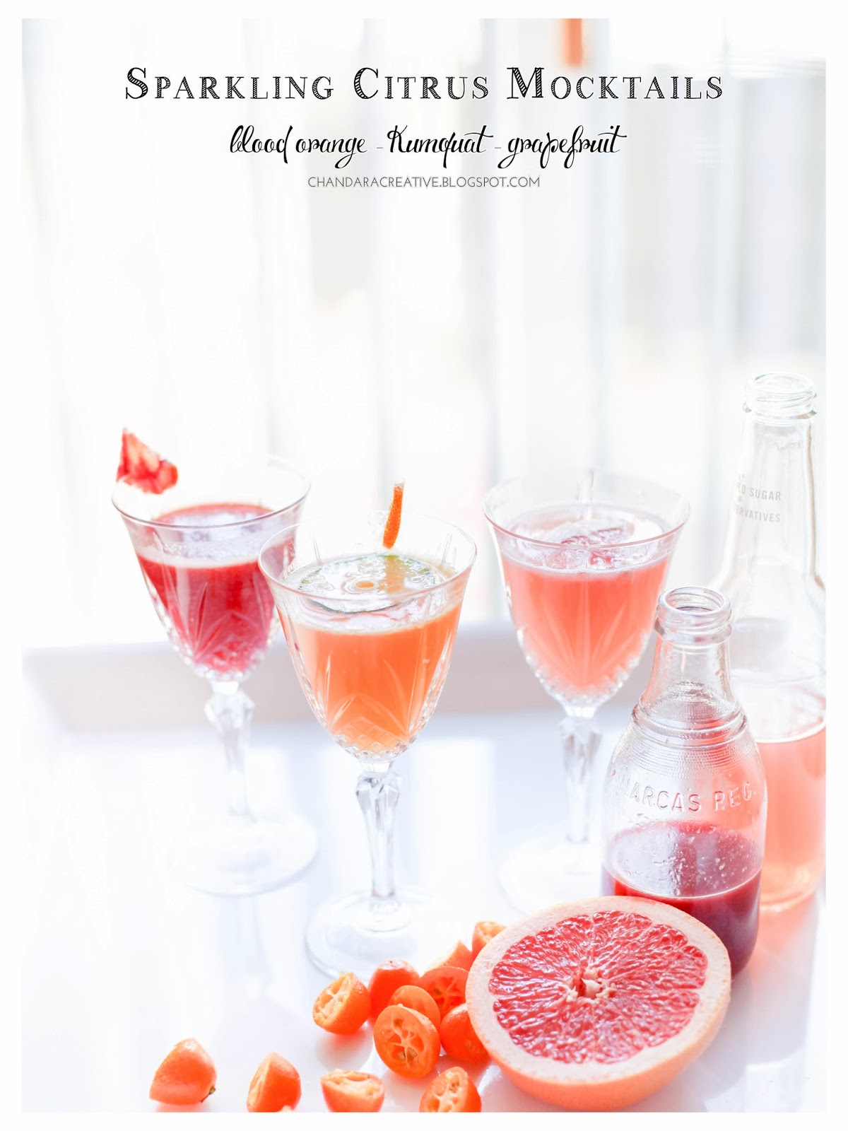 Chandara Creative: Mocktail Monday: Sparkling Citrus Fizz for Valentine's