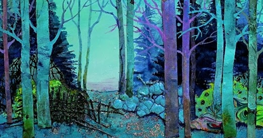 Daily Painters Abstract Gallery: Mixed Media Abstract Tree Collage ...