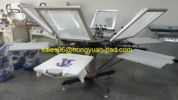 silk screen printing machine: 6color manual Rotary Screen Printing ...
