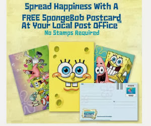 Frugal Mom and Wife: Free Postage-Paid Spongebob Postcard! (For Kids)