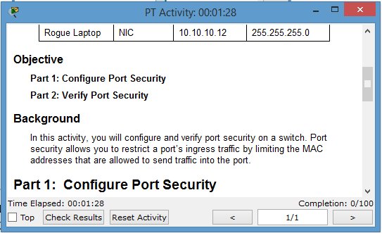5 2 2 7 Packet Tracer Configuring Switch Port Security Yusti