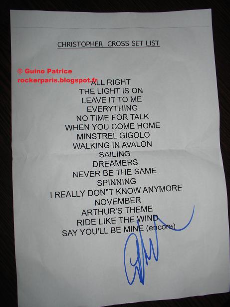 ROCKERPARIS: Christopher Cross @ Trianon, Paris April 02 2012