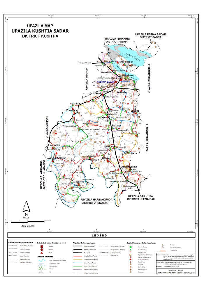 Mouza & Land Use Maps of Kushtia Sadar Upazila, Kushtia, Bangladesh ...