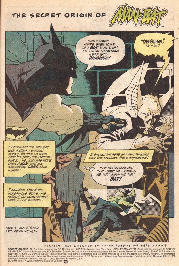 The Great Comic Book Heroes: Kevin Nowlan's Batman vs. Man-Bat!